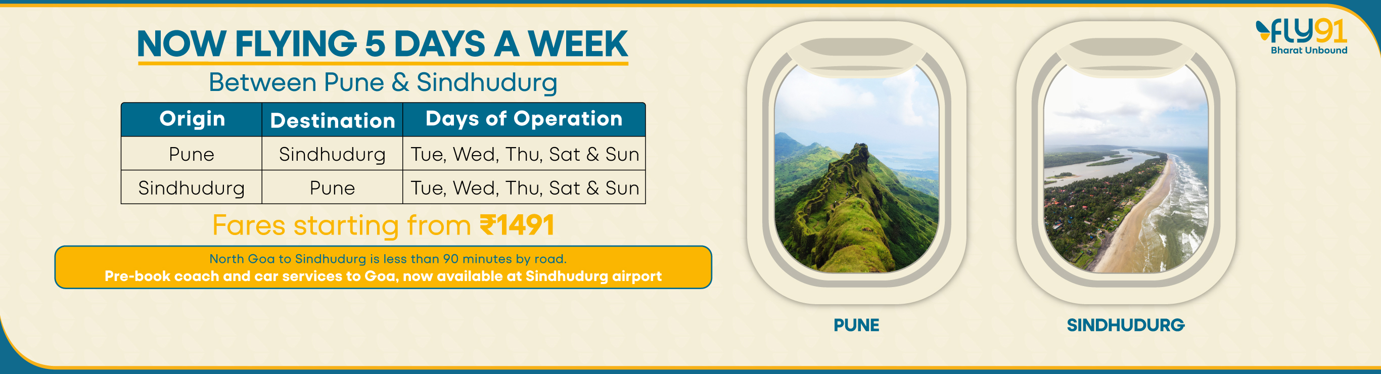 Book Regional Flights Online Across India with FLY91